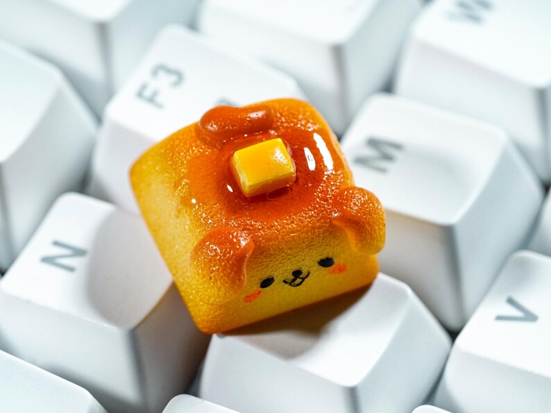 Cute Bunny Keycap, Cute Artisan Keycap for Mechanical Keyboard ...