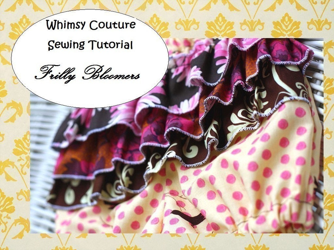 Ruffled Bloomers Frilly Diaper Cover Girls Ruffles Sewing Pattern PDF ...