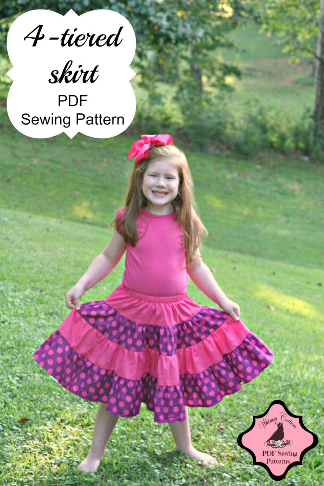 Twirl Skirt Pattern for Babies Throug Adults 4-tiered Skirt -- Sizes 3m ...