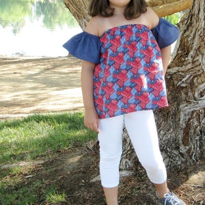 Girls off the Shoulder Top Dress Sewing Pattern Newborn Through 16 Teen ...