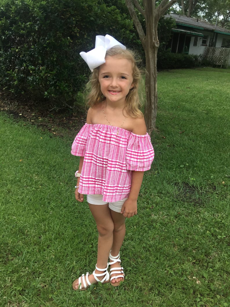 Girls Off The Shoulder Top Dress sewing pattern newborn | Etsy