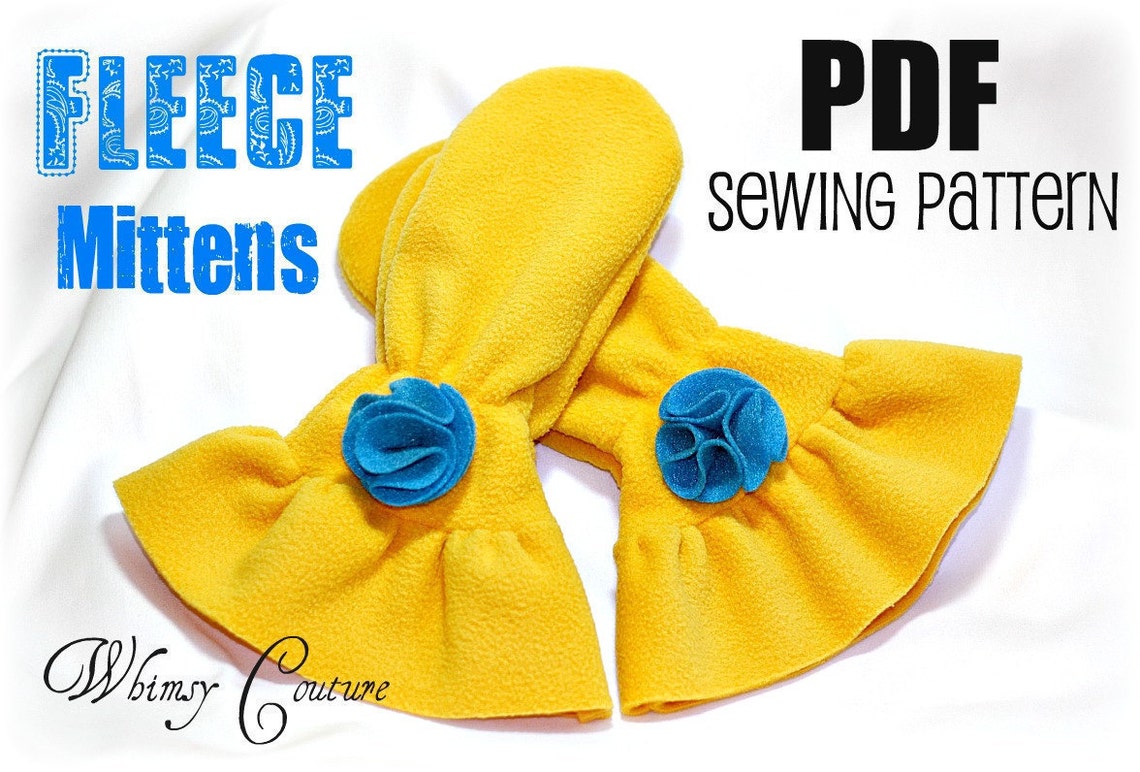 Kids Fleece Mittens Pattern for Kids 12 Months Through 10 Youth PDF ...