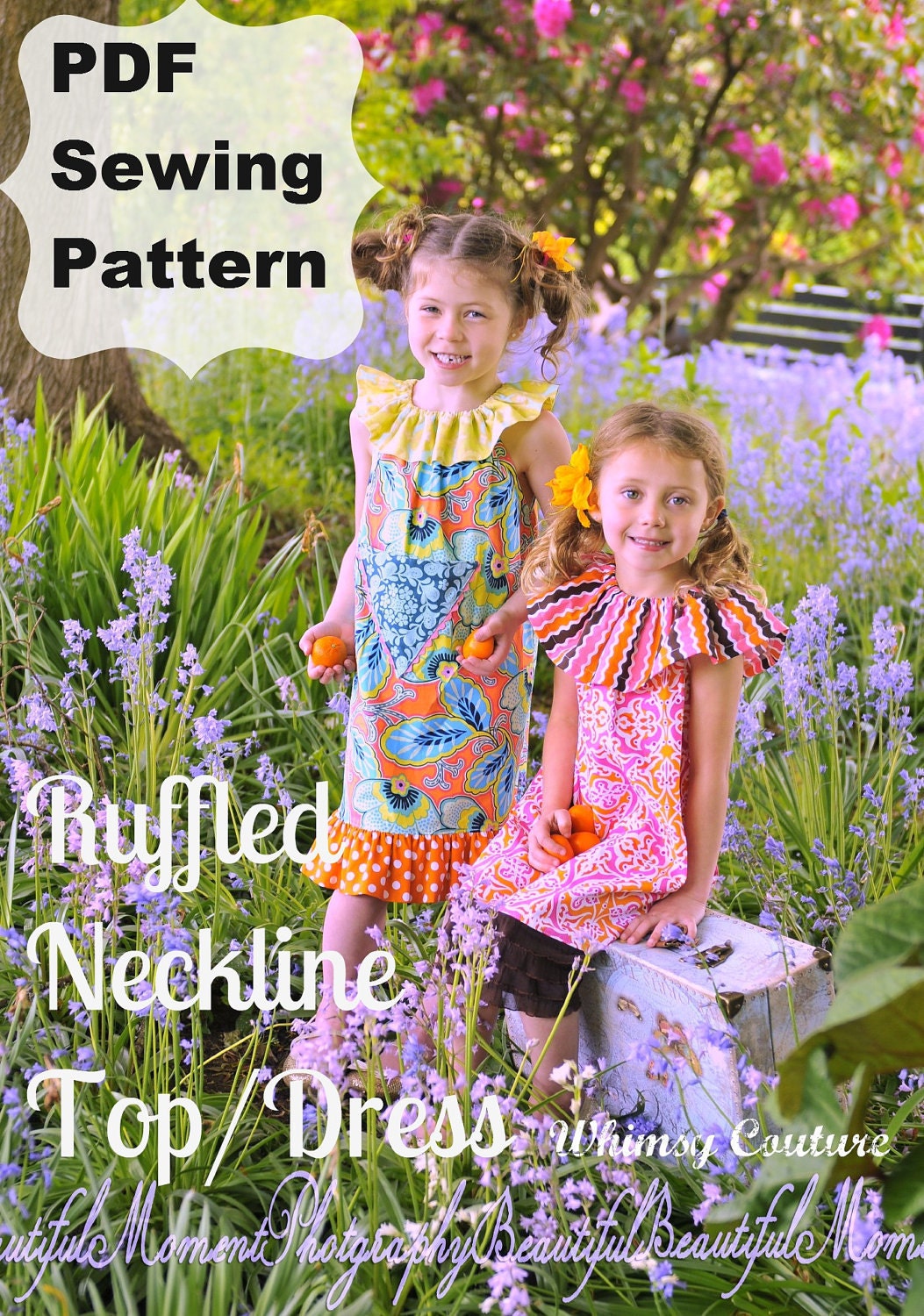 Ruffled Neckline Top/dress Pattern With Ruffles Sizes 6m -12 Girls PDF ...
