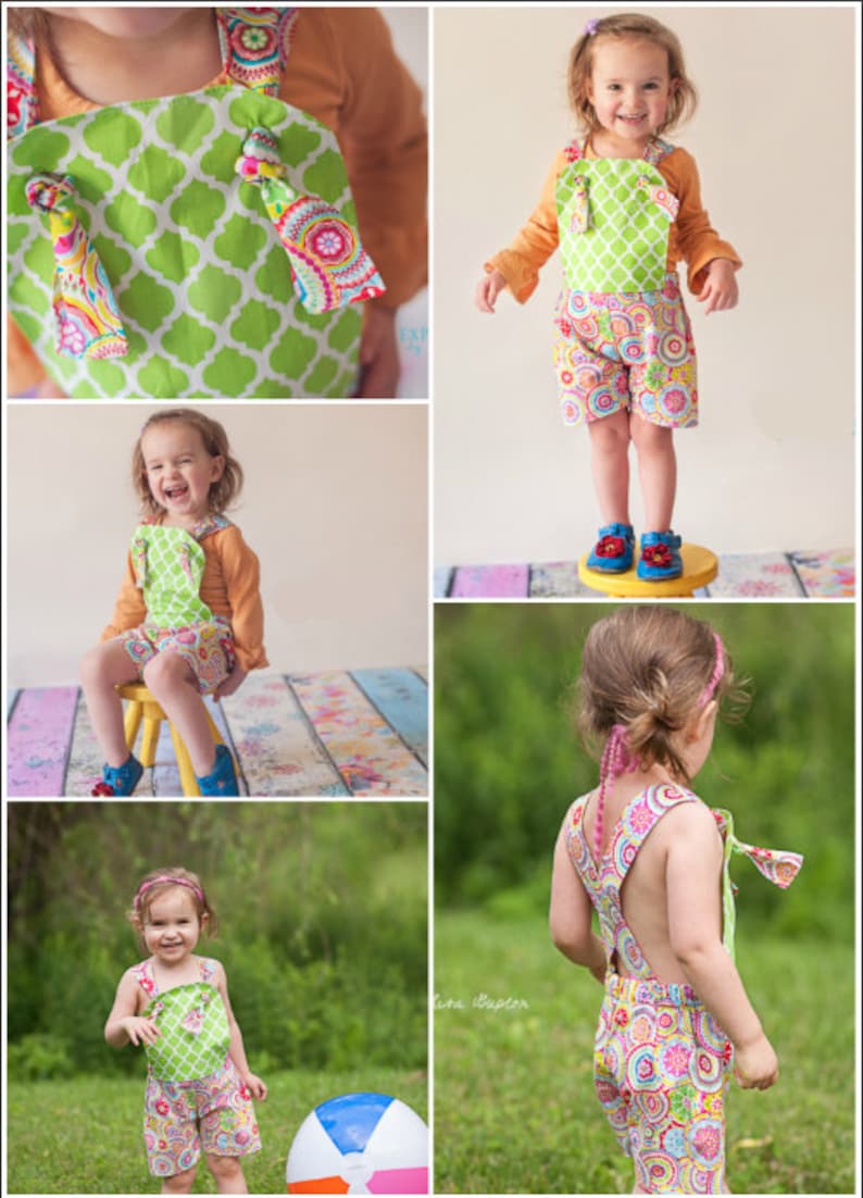 Sun Suit Pattern PDF Girls up to 6 and Baby Boys up to 2t | Etsy