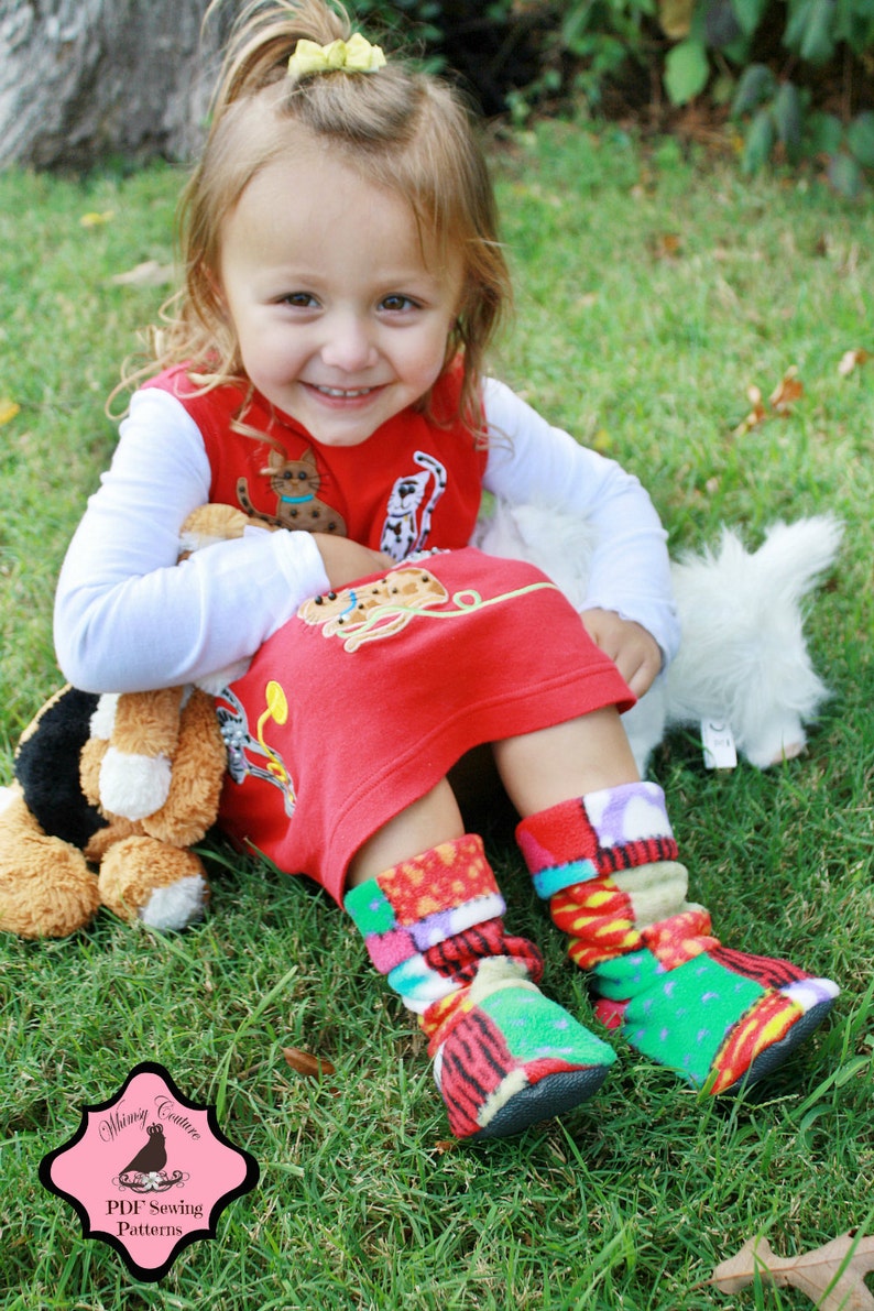 Booties Pattern for Kids Newborn Through 5t Made With Fleece PDF ...