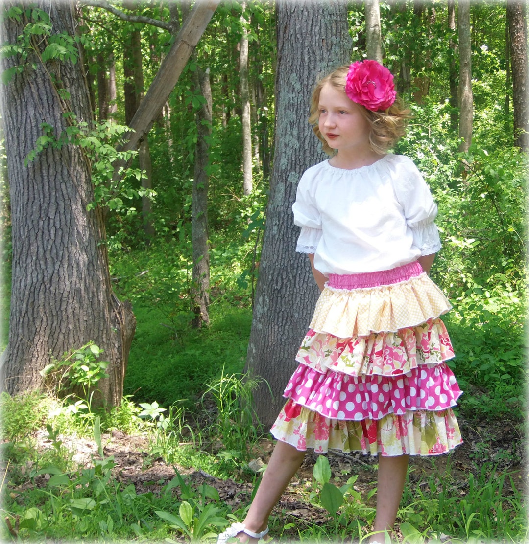Ruffle Skirt Sewing Pattern Tutorial Ebook Ruffled up Skirt Sizes 6m ...