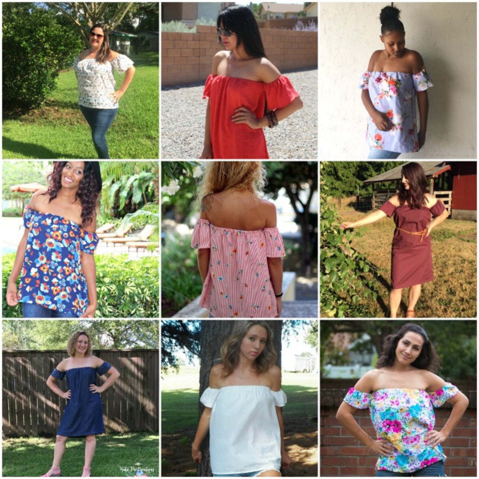 Ladies off the Shoulder Top Dress Sewing Pattern Tutorial PDF - Etsy