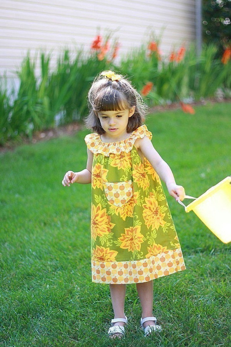 Ruffled Neckline Top/dress Pattern With Ruffles Sizes 6m -12 Girls PDF ...