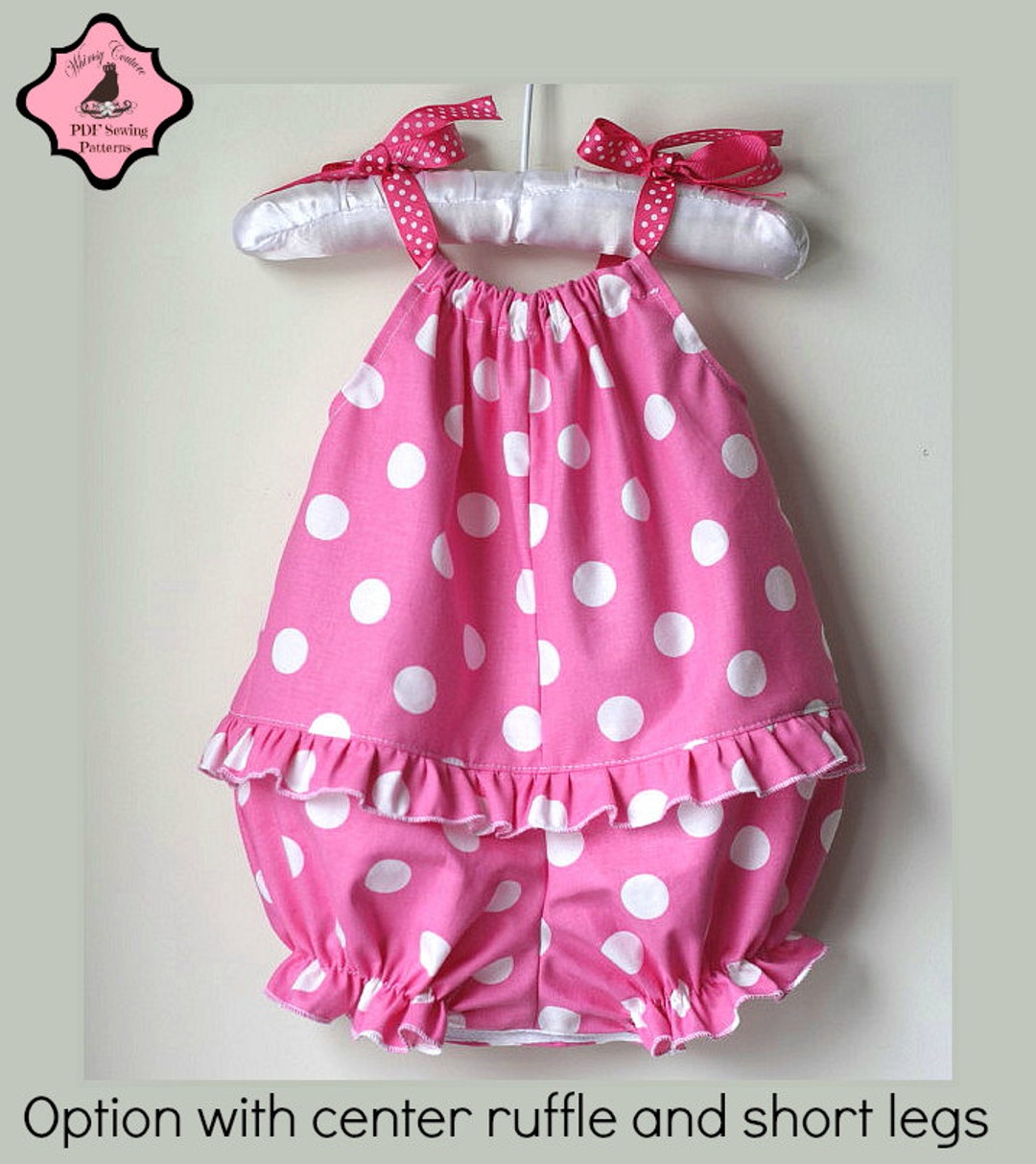 Girls Romper Pattern, Baby Romper Pattern Tutorial PDF -- Pillowcase ...