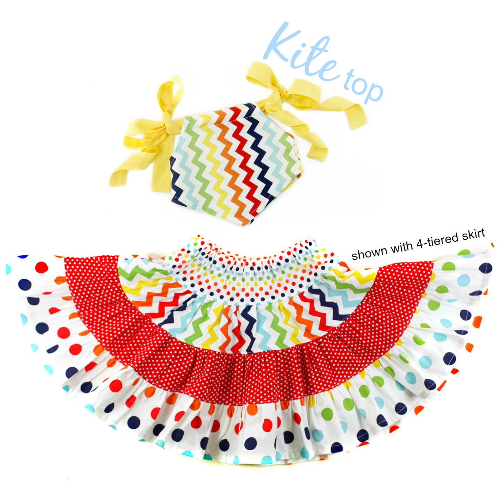 Kite Top Sewing Pattern Whimsy Couture 6m 16 Girls PDF - Etsy