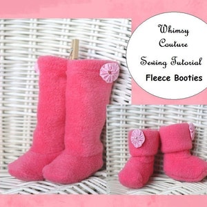 Fleece Booties Pattern for Babies -- Nb-5t PDF Instant Sewing Pattern ...
