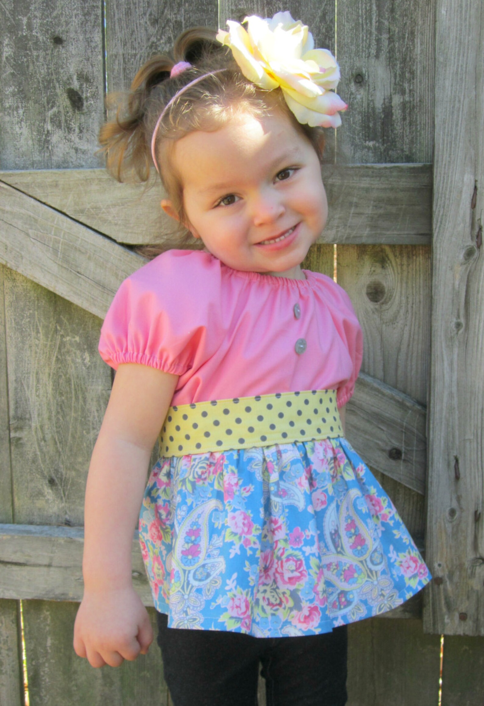 Girls Sewing Pattern Peasant Tops and Dresses With Apron Sizes | Etsy