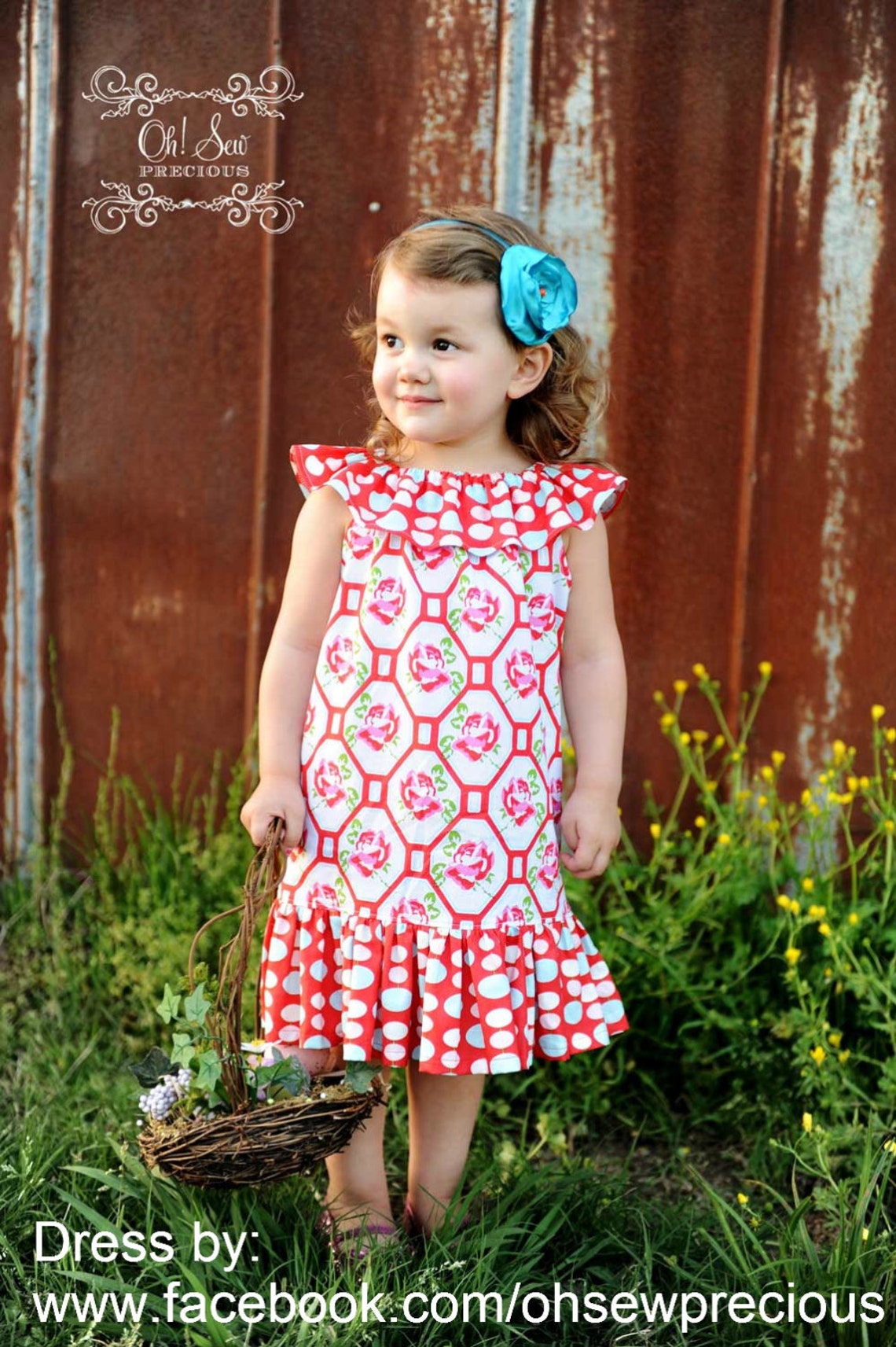 Ruffled Neckline Top/dress Pattern With Ruffles Sizes 6m -12 Girls PDF ...