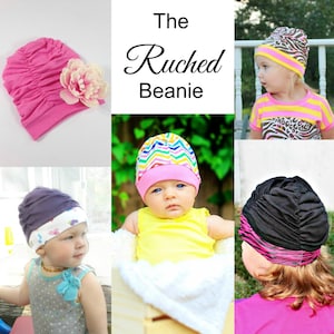 Swim Cap Pattern -- Ruched Beanie -- for Knits or Swimsuit Material - Etsy