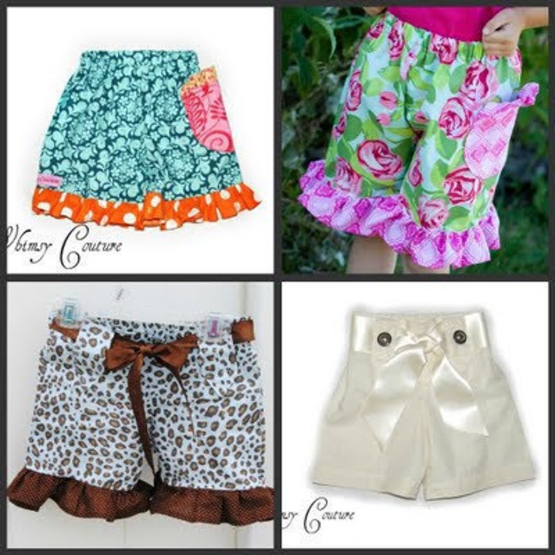 Girls Ruffle Shorts Pattern Sewing Tutorial With Option for - Etsy