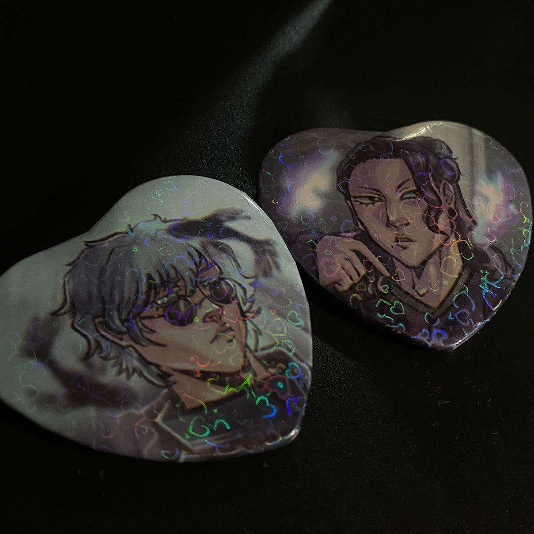 Ship Heart-shaped Badges JJK, Blue Lock, Inside Job - Etsy