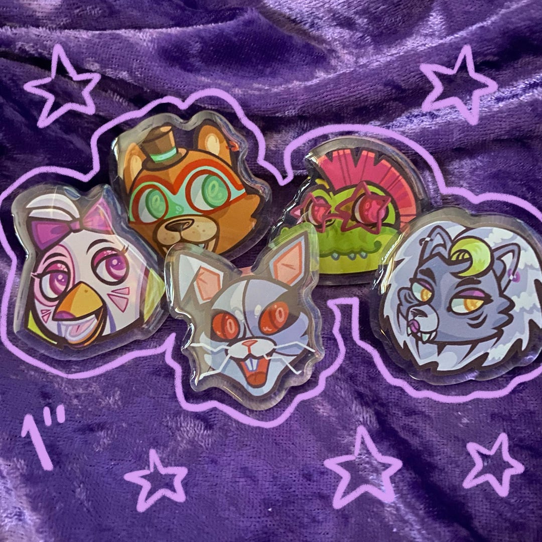 FNAF Security Breach 1" Acrylic Pins - Etsy