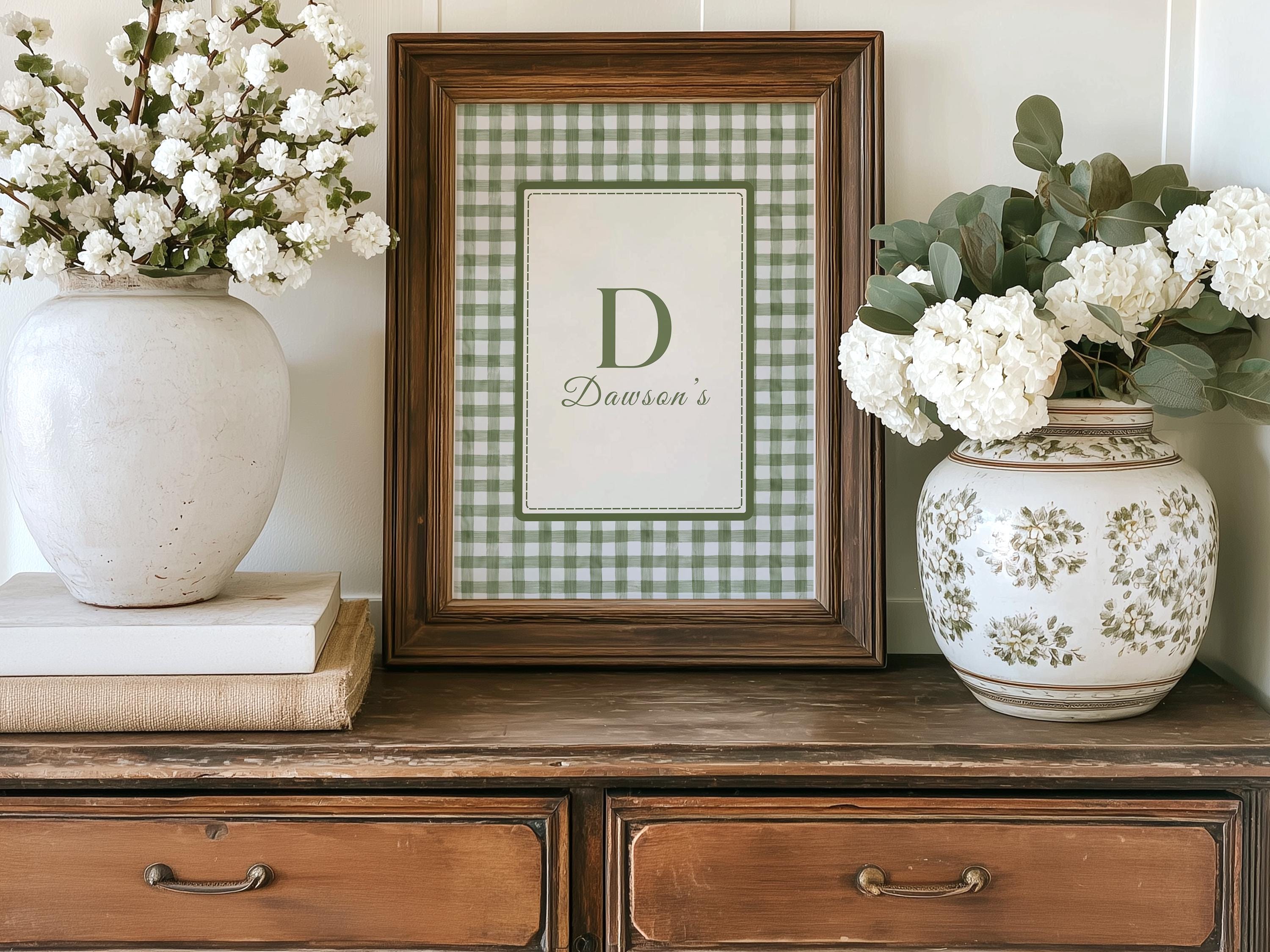 Printable Custom Initial Print Digital Download Personalized Family ...
