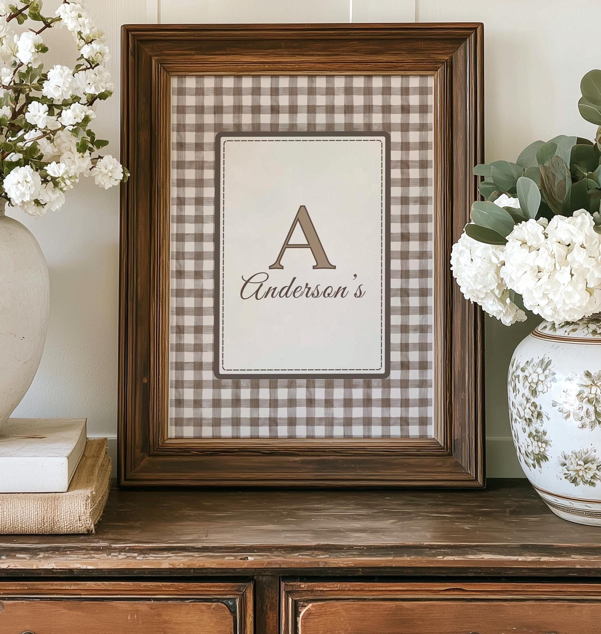 Printable Custom Initial Print Digital Download Personalized Family ...