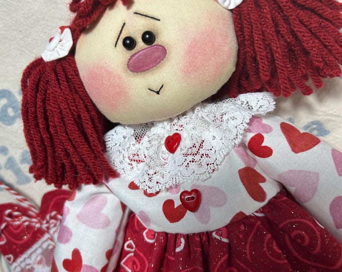 Lucy Prim Handmade Raggedy Valentines Doll - Etsy