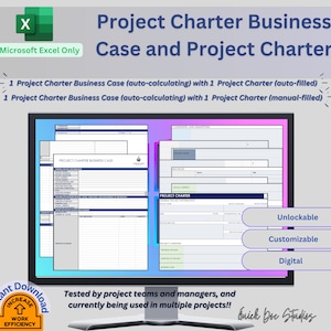 Project Charter Management Template, Digital Download Pmp Business Case ...