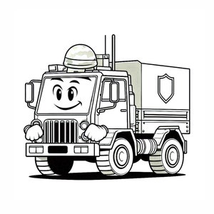 Big Trucks Coloring Book Printable PDF 85x11 30 Pages Kids Activity ...