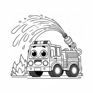 Big Trucks Coloring Book Printable PDF 85x11 30 Pages Kids Activity ...