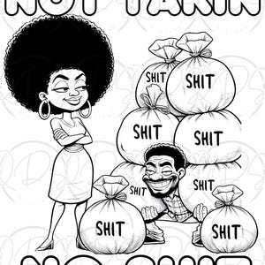 Cussing Coloring Sheet Adult Stress Relief Funny Present Unique Gift ...