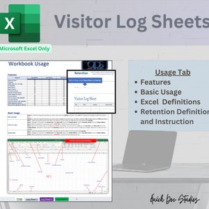 Printable Visitor Log Sheets Template: Business Sign in (excel) - Etsy