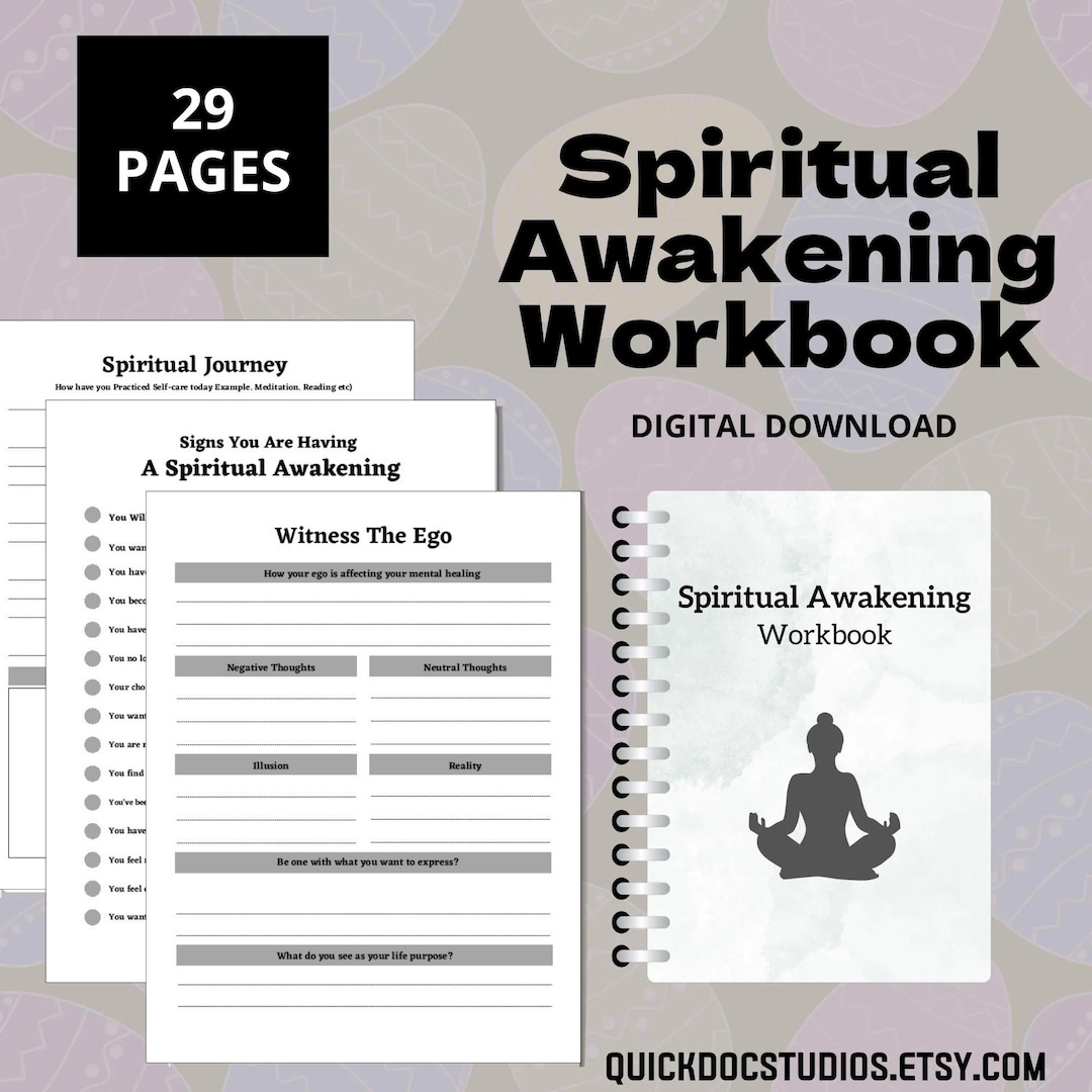 Spiritual Awakening Workbook Printable PDF | Editable Canva Template ...