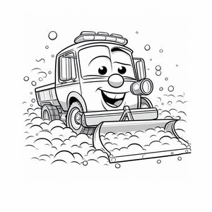 Big Trucks Coloring Book Printable PDF 85x11 30 Pages Kids Activity ...