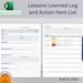 Lessons Learned Log Project Tracker: Action Item List (excel Template ...