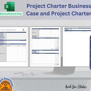 Project Charter Management Template, Digital Download Pmp Business Case ...