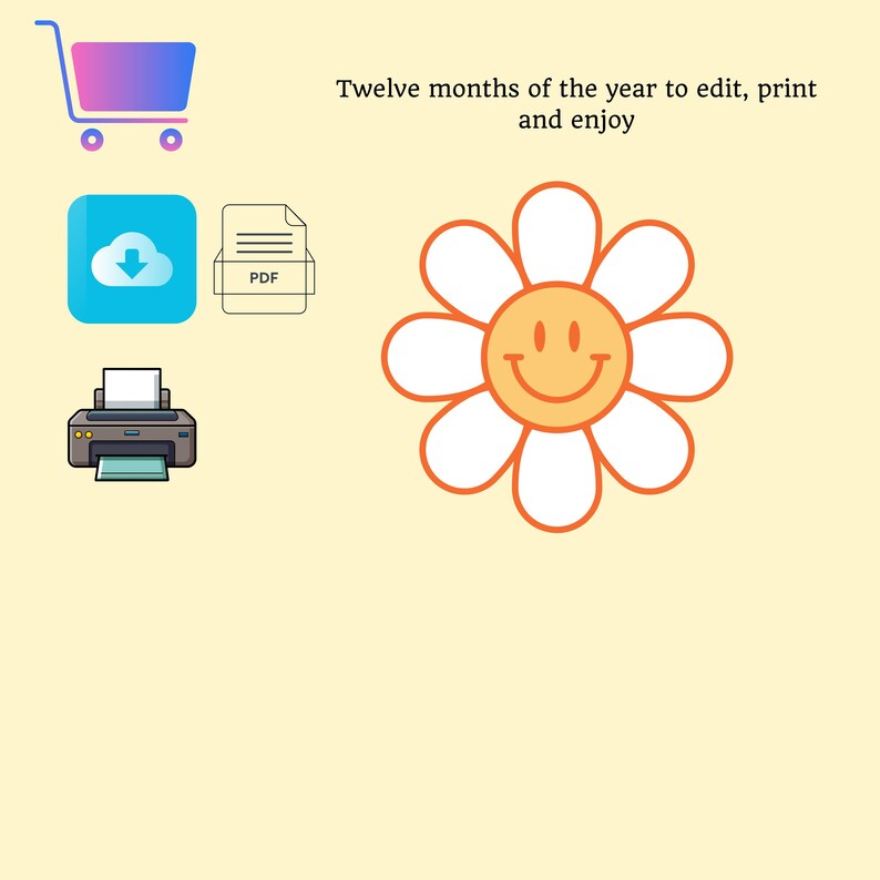 Editable Photo Calendar Template | Calendar 2025 | Monthly Planner 2025 ...