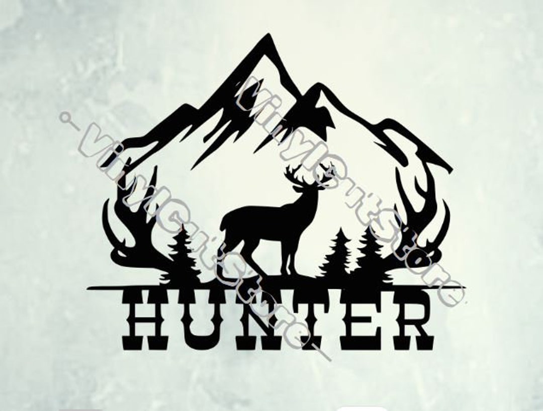 Hunter Svg Png Files Deer Mountain Hunt Cut File Hunting Cnc Cutting ...