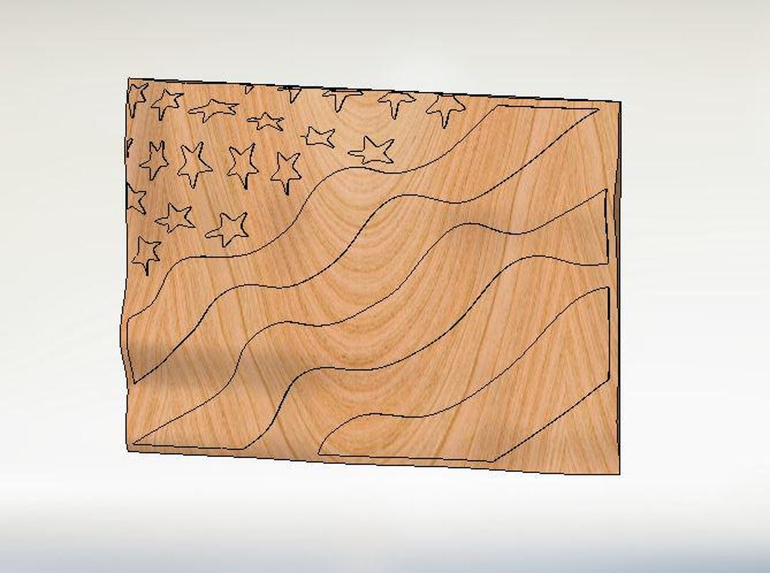 American Flag STL File Flag Waving Flag for 3d Printer Machine - Etsy
