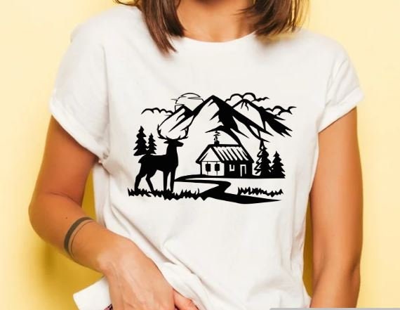Chalet Svg Png Files Deer Mountain House Clipart Svg and Png for Cricut ...