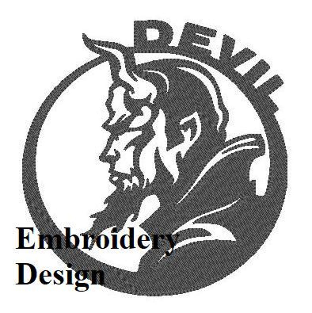 Devil Embroidery Design Files Pes Dst Jef Hus Files - Etsy