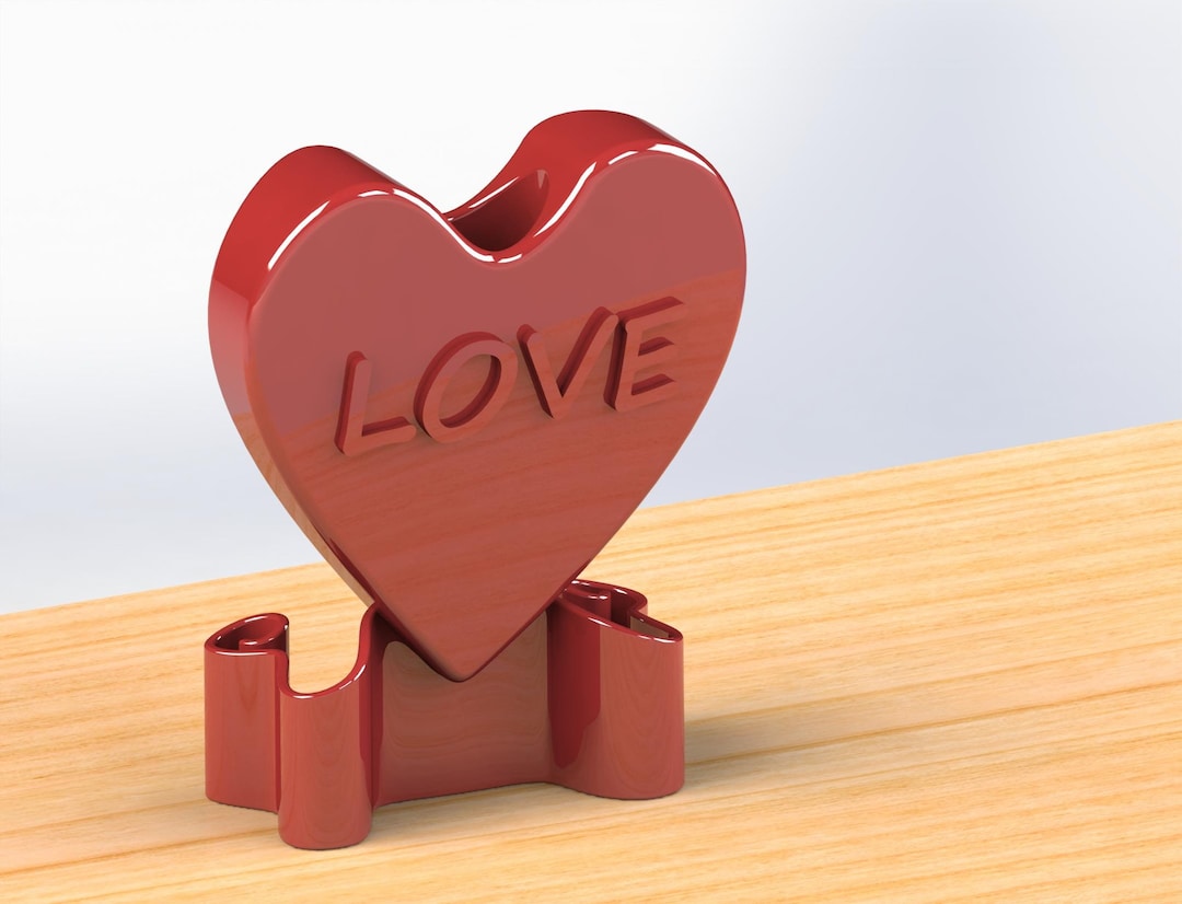 Love Heart STL File for 3d Printer Machine Heart Love Design Flower Bed ...