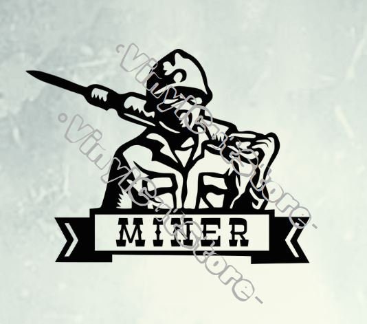 Miner Svg Png Files , Svg for Cricut , Mining Miner Vectorel Cut Files ...