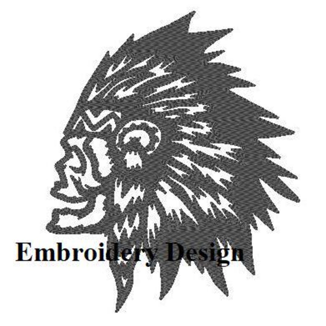Skull Native Embroidery Design Files Pes Dst Hus Jef Files - Etsy