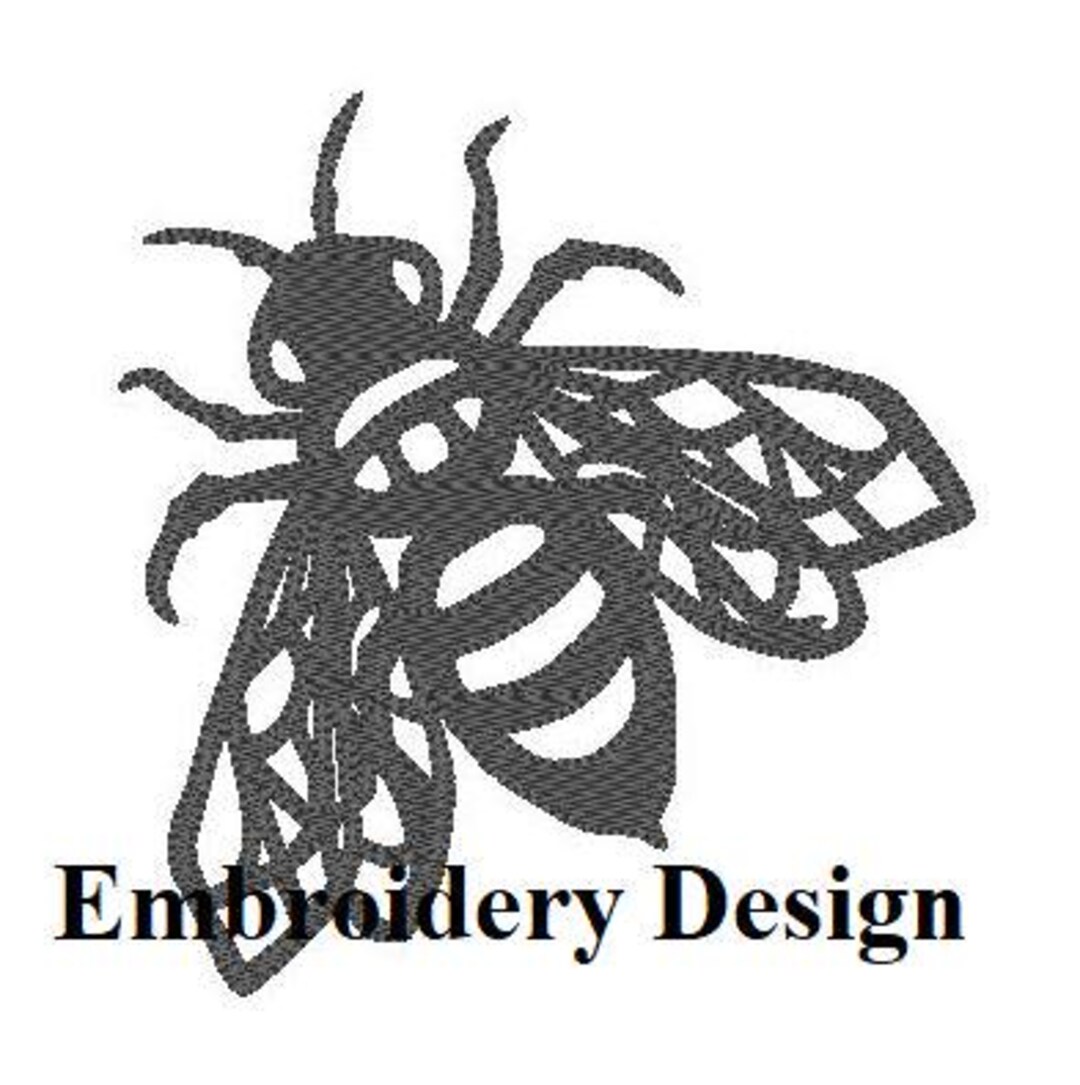 Bee Embroidery Design Files Pes Dst Jef Hus Files - Etsy