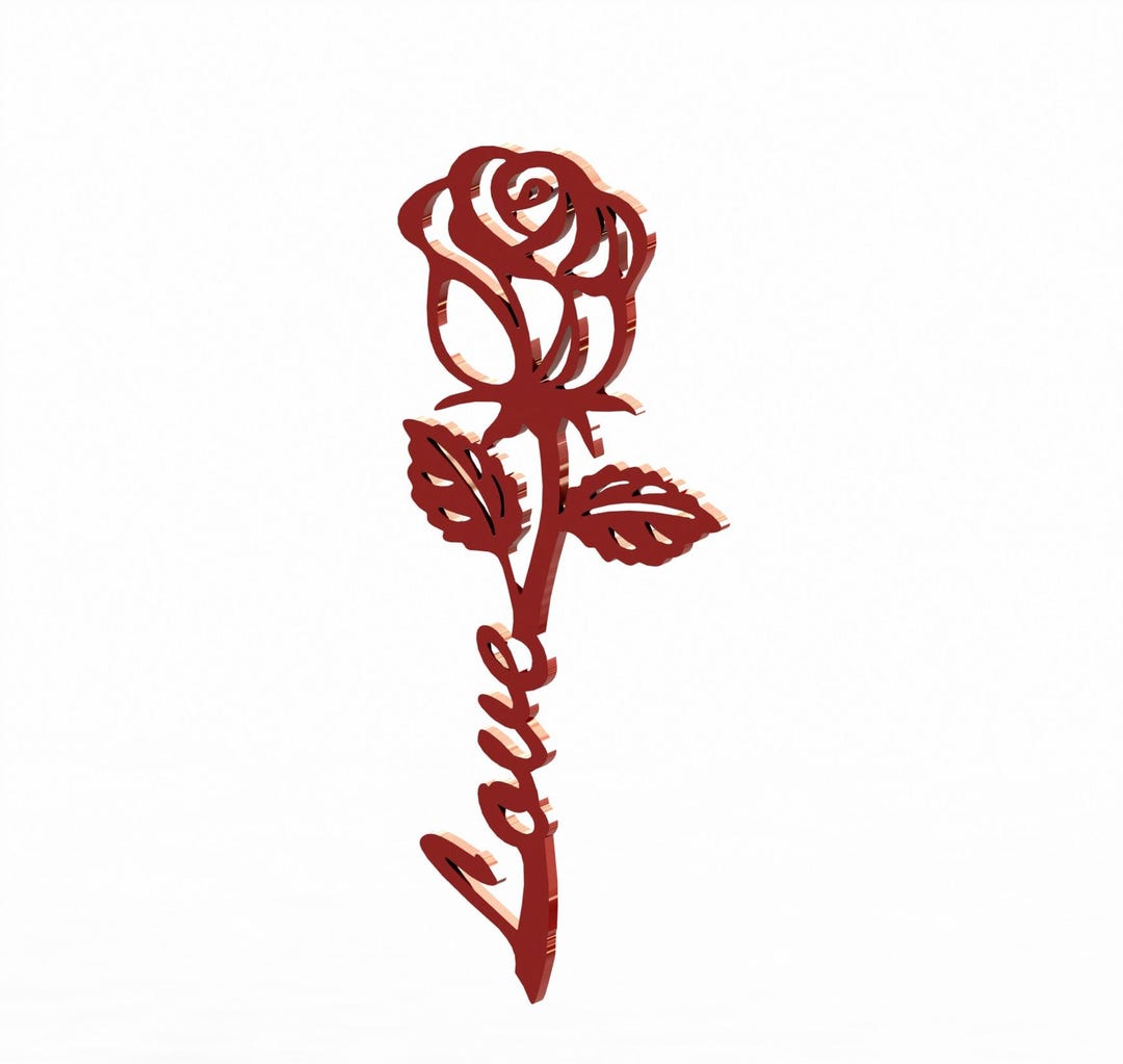 Rose Stl 3d Printer File Love Design Stl for 3d Printing - Etsy
