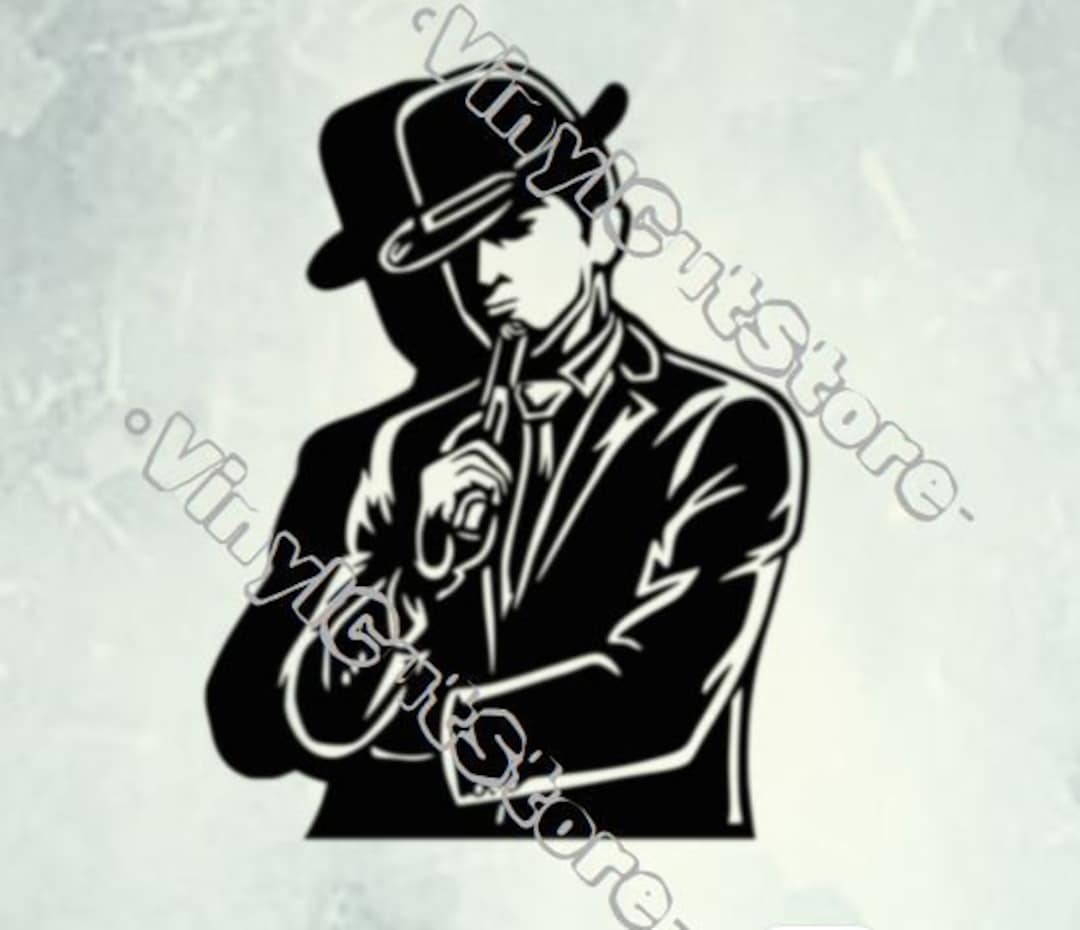 Gangster Svg Png Files , Cricut Cut File , Detective , Gangster ...