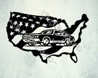Ford American Flag SVG - Etsy