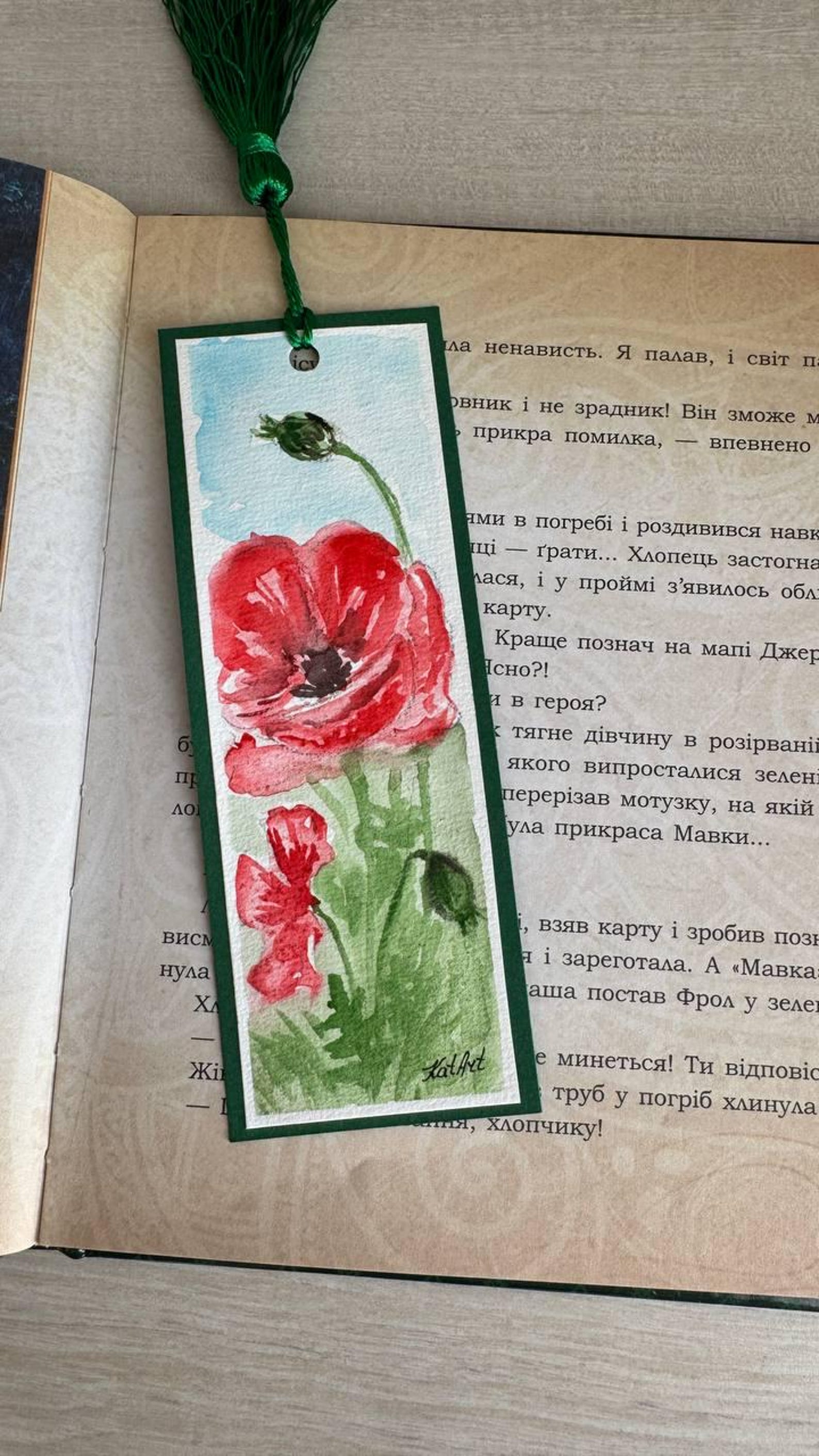 Watercolor Poppy Bookmark Set – Handmade Floral Bookmarks for Her ...
