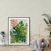 Tropical Leaf Wall Art Printable – Green Botanical Jungle Poster ...