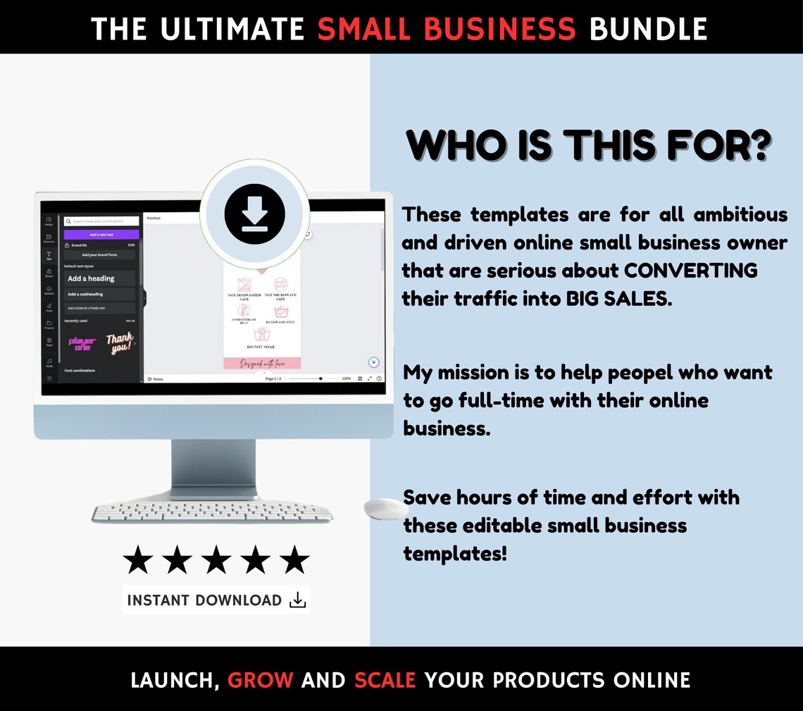 Mug Care Instructions Printable| Mug Care Card PDF| Small Business ...