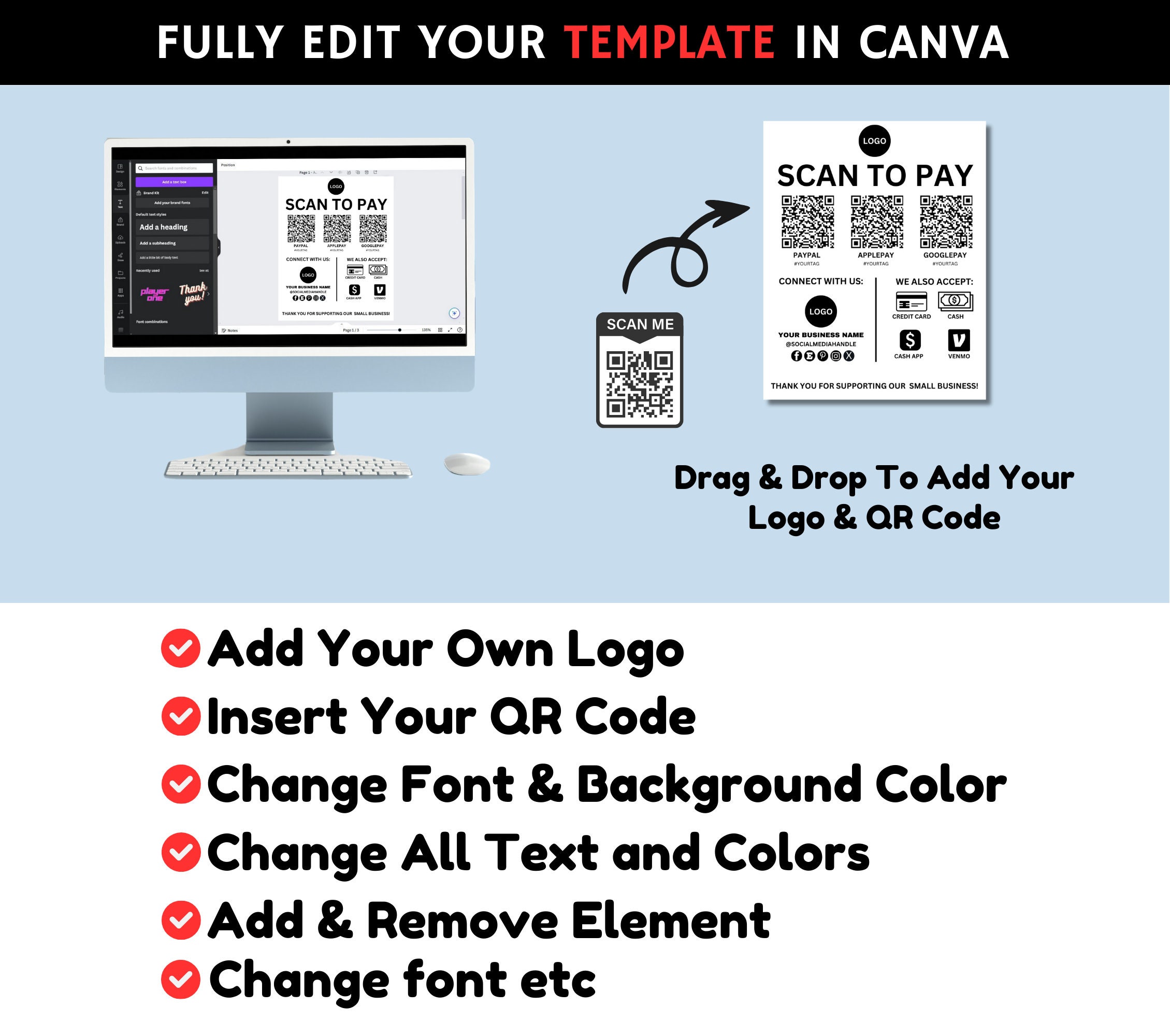 Editable Jewelry Display Card Template| Printable Earrings Display ...