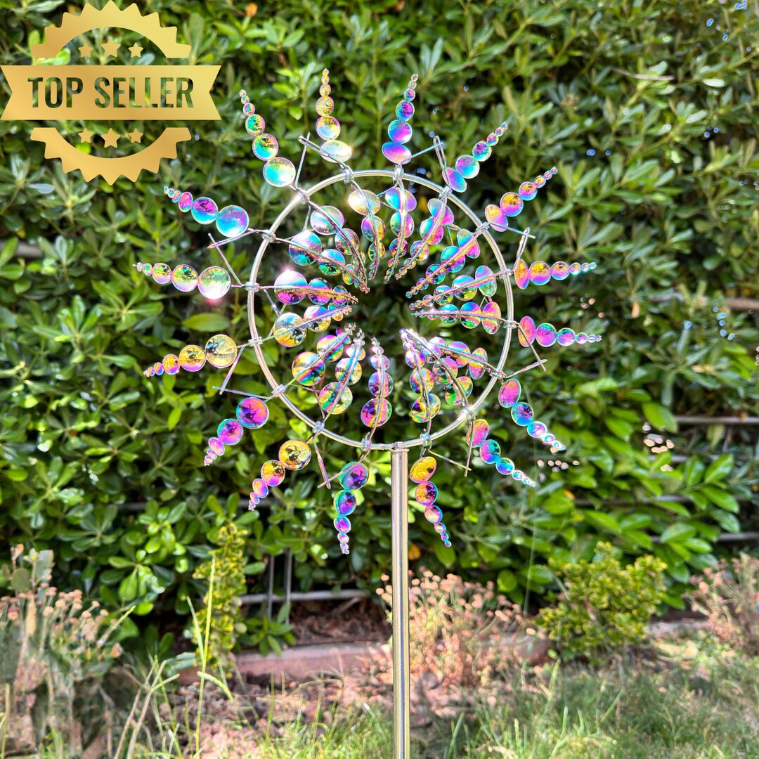 Kinetic Wind Spinner Metal Windmill for Garden Decor Whimsical Yard Art ...